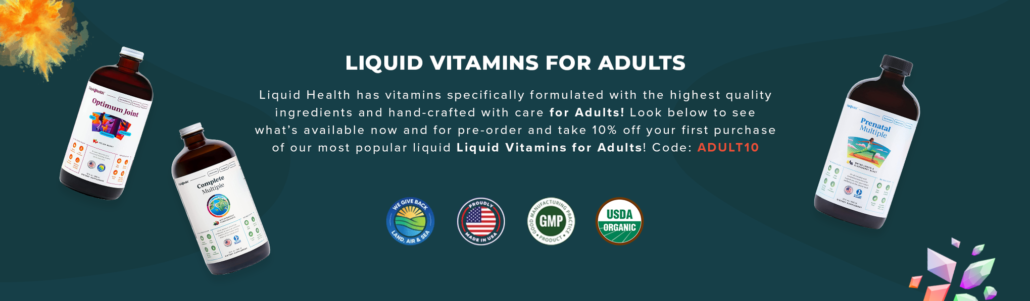 Buy Best Liquid Vitamins & Multivitamins for Adults — Liquid Health