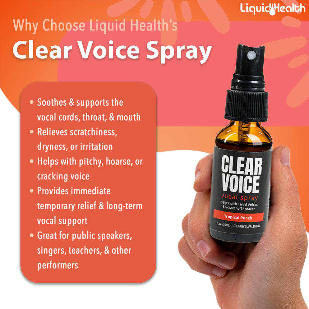Clear Voice Vocal Spray for Singers & Speakers — Liquid Health