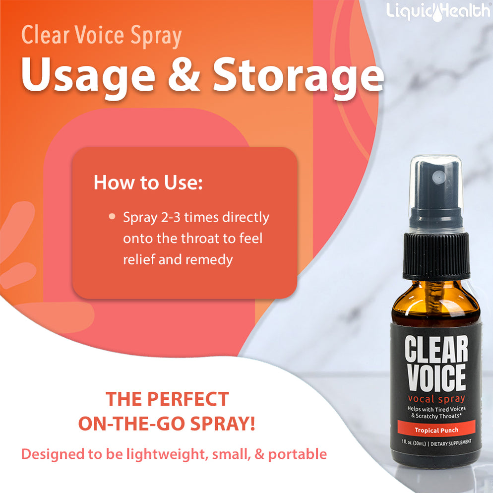 Clear Voice Vocal Spray for Singers & Speakers — Liquid Health