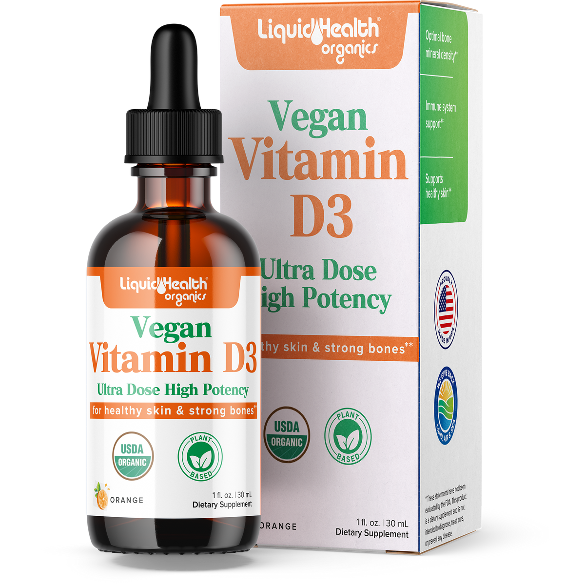 Organic Vegan Liquid Vitamin D3 | Bariatric-Friendly — Liquid Health