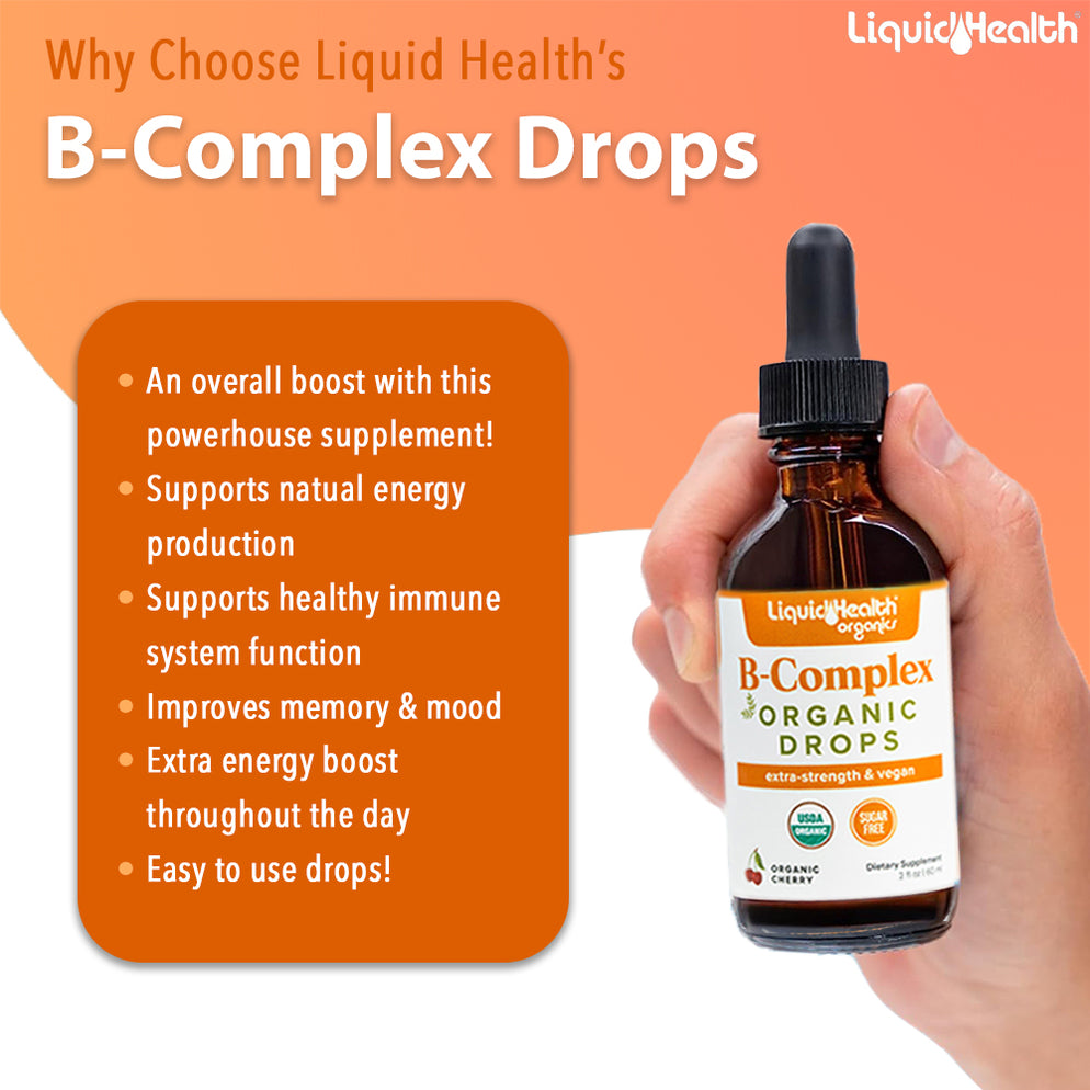 Liquid Health Organic B-Complex Drops | Daily Vitamin B