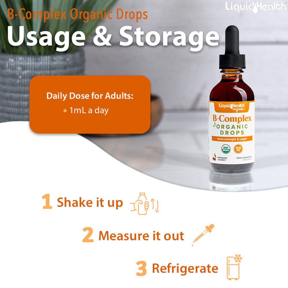 Liquid Health Organic B-Complex Drops | Daily Vitamin B