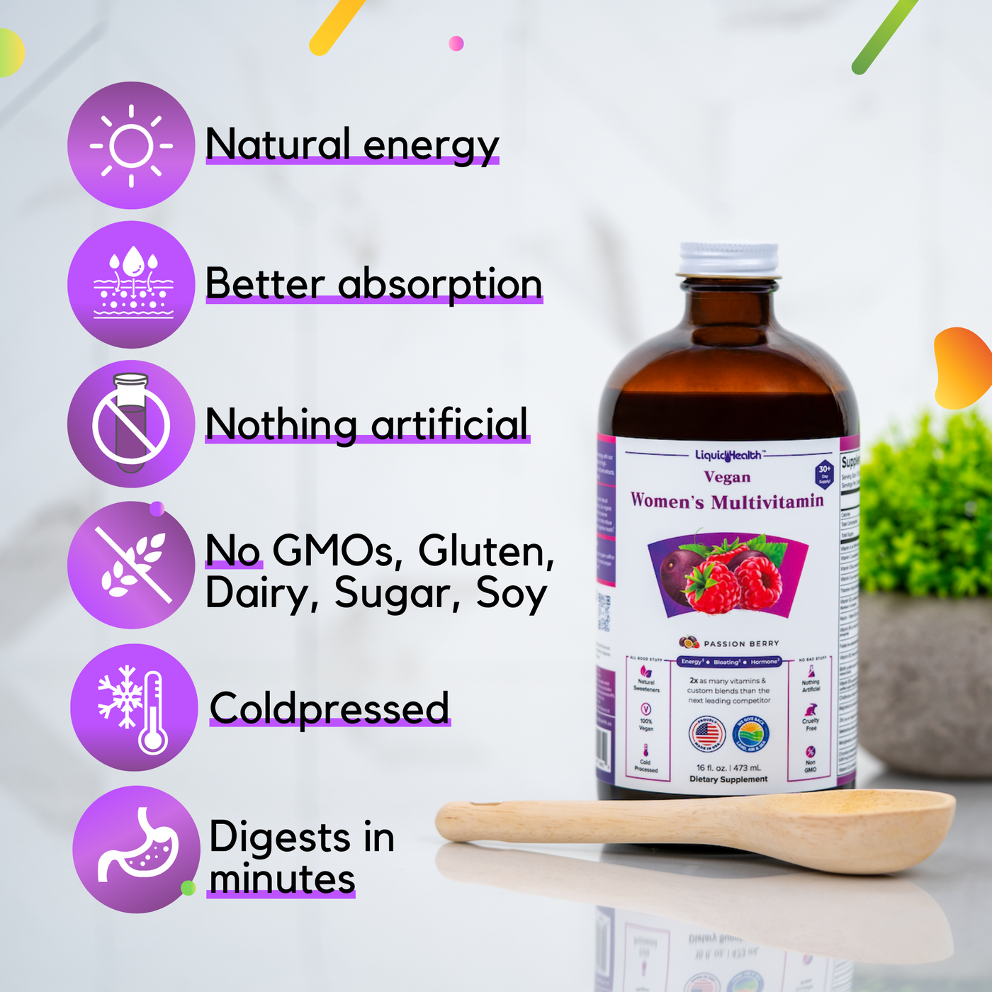 Best Vegan Liquid Multivitamin for Women | Energy & Immunity — Liquid ...