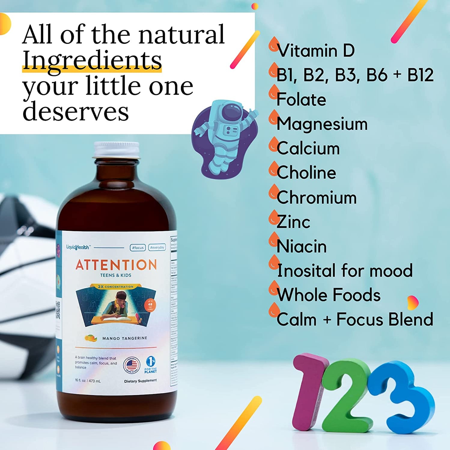 Liquid Attention & Focus Supplement for Kids & Teens — Liquid Health